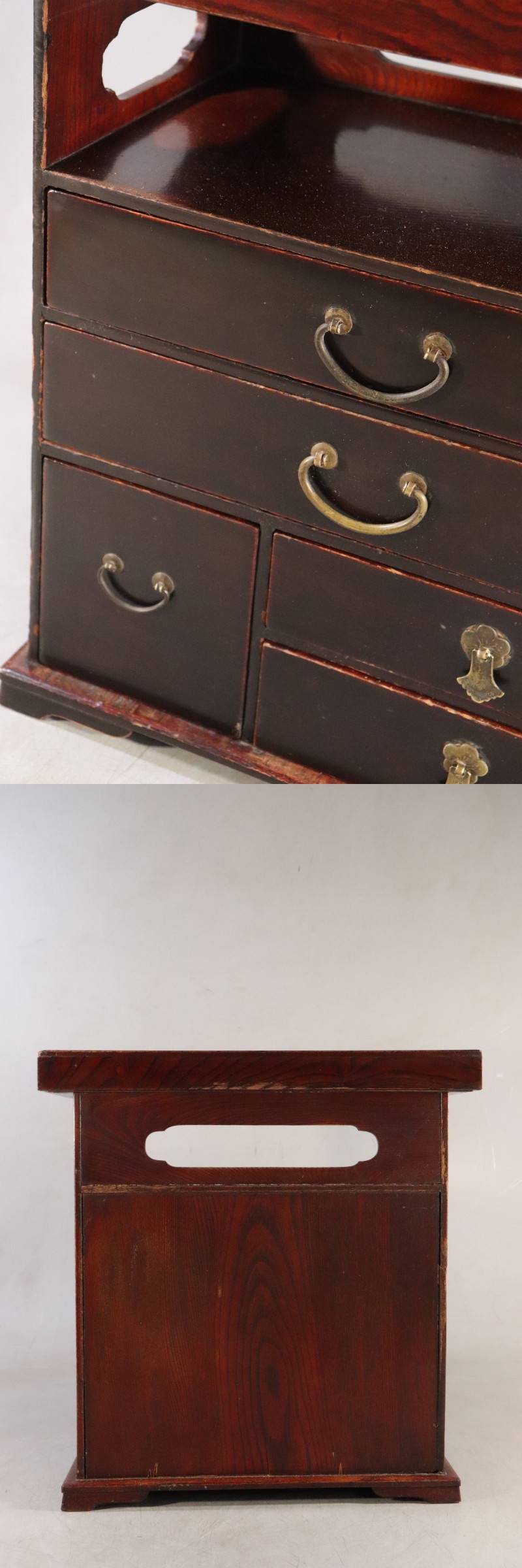 日本代購代標第一品牌【樂淘letao】－E793 欅収納棚/化粧箱/時代箱/古道具/アンティーク家具/和家具/ケヤキ/櫛箱/52288