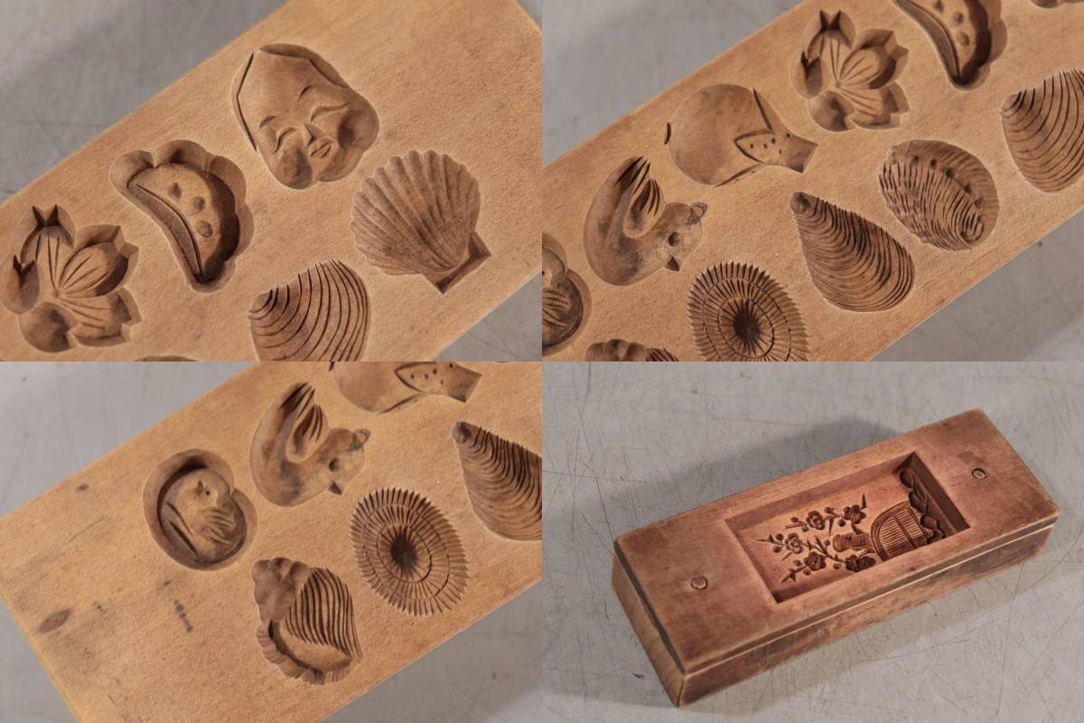 日本代購代標第一品牌【樂淘letao】－E169 木製菓子型2点/和菓子屋/古道具/古雑貨/お福/52778