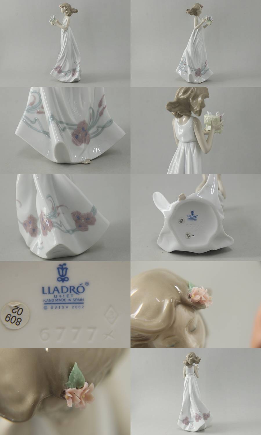 日本代購代標第一品牌【樂淘letao】－LLADRO リヤドロ 6777 私の宝物 少女 蝶々 フィギュリン 少し欠け有り 12-C133X
