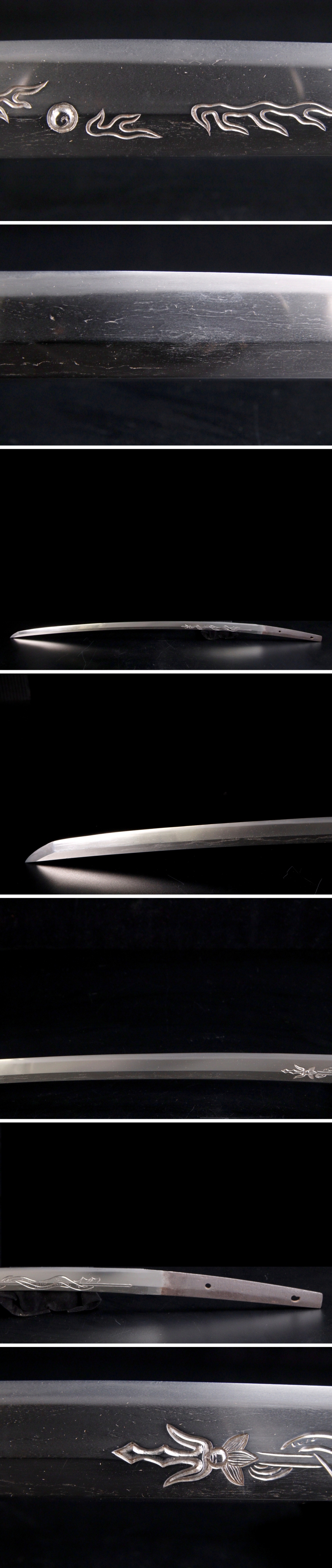 日本代購代標第一品牌【樂淘letao】－ 錵 江戸時代 貞次 太刀 69.7cm 龍彫 刀剣武具骨董 [P3]PPS/24.8廻/IT/(140)