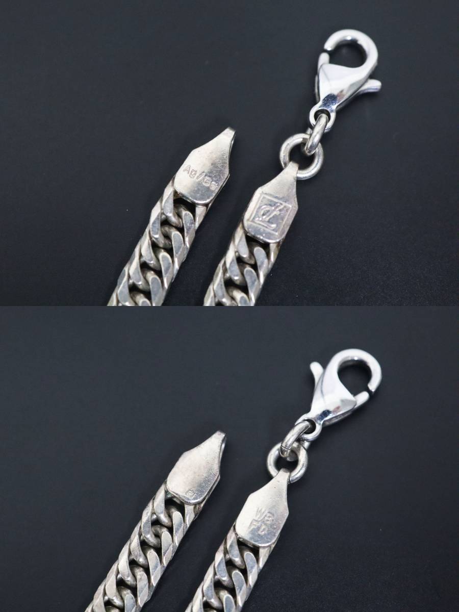 日本代購代標第一品牌【樂淘letao】－Leda Silma レダシルマ ネックレス 1Pダイヤ 0.025ct 総重量約35.80g 首回り約55cm 喜平 ゲルマニウム シルバー 01