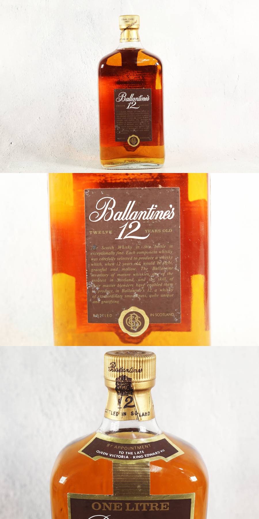 日本代購代標第一品牌【樂淘letao】－【未開栓】Ballantines twelve 12 years old 1000ml/1L 43% バランタイン 12年 スコッチ ウイスキー お酒 古酒