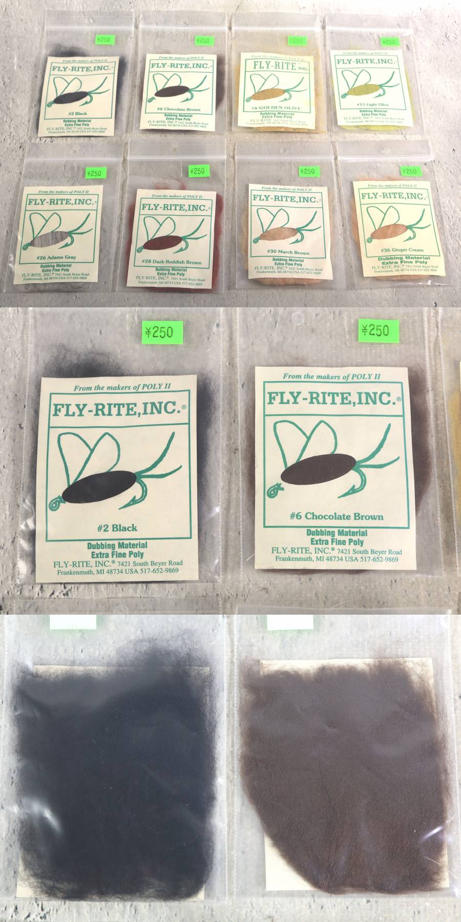 日本代購代標第一品牌【樂淘letao】－おまとめ 8点セット FLY RITE フライライト Extra Fine Poly エクストラファイン ポリ ダビング材 フライタイイング 釣り 釣具 ...