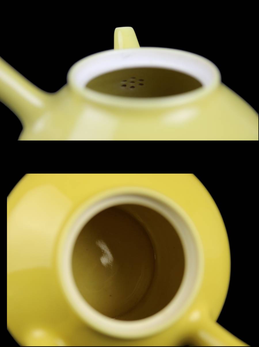 日本代購代標第一品牌【樂淘letao】－【KEI】四世 清風 与平 造 黄均釉 煎茶 急須 共箱 J207