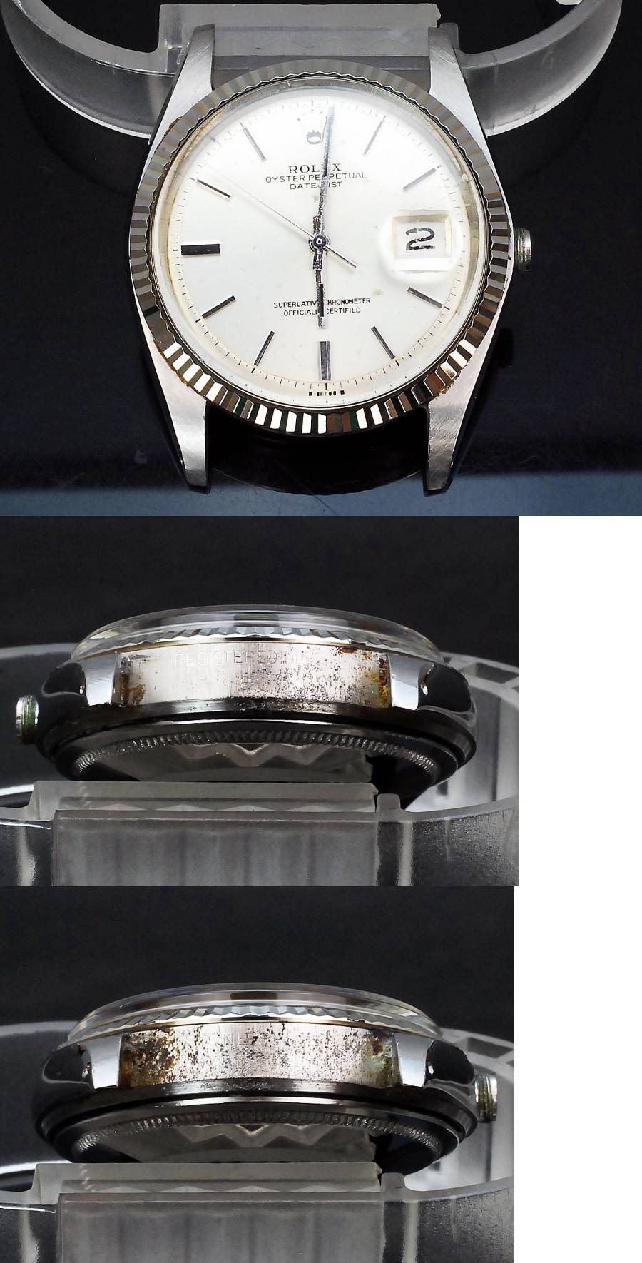 日本代購代標第一品牌【樂淘letao】－ジャンク ロレックス デイトジャスト 36mm 本物保証 正規品 Ref.1601 Cal.1570 シリアル：3811192 部品取り 本体(フェイス ...